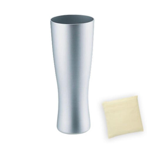 J-kitchens-SimpleBag お酒 コップ セット アルミ 400ml ビールグラス:サイズ 約7.0×7.0×16.2cm、重量 約65g、容量 約400ml、原産国:中国製 Eco bag:本体 約W36xH37xD10.5...
