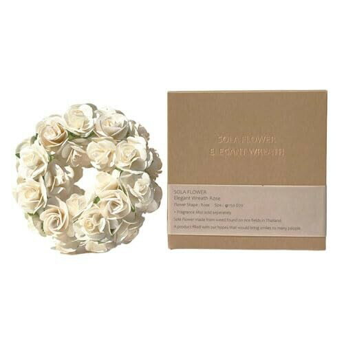 Sola Flower Elegant Wreath ソラフラワーエレガントリース Rose ローズ ポプリ 商品紹介 〇微笑みの国の白い宝石達 三和トレーディングがソラフラワーに出会って数十年。まだ誰も名前を知らなかったころから、日本でソ...