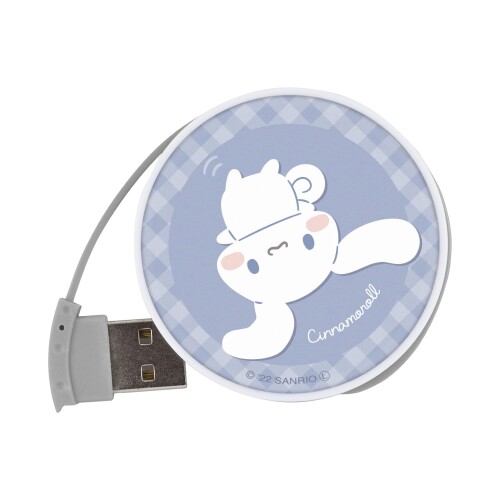 グルマンディーズ サンリオキャラクターズ ラウンドUSBハブ シナモロール SANG-246CN パソコンに接続することで、1つのUSBポートを4つに増やせるUSB2.0ハブです。 USBコードを本体内に収納可能で、持ち運びに便利なラウンド...