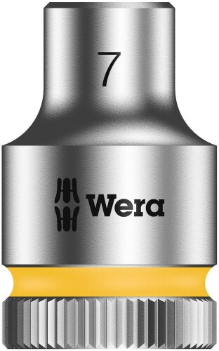WERA ヴェラ 差込角3/8DR ZYKLOPソケット 六角差込サイズ7mm 全長29mm 003552 差込角(DR):3/8 、六角差込サイズ(mm):7.0 、全長(mm):29.0 3/8インチZYKLOPソケット。 手動および電...
