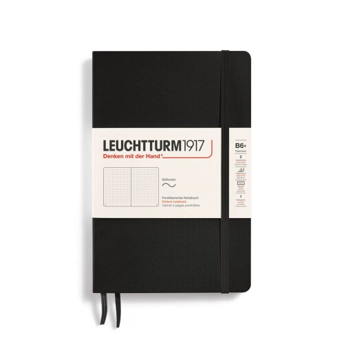 LEUCHTTURM1917/ロイヒトトゥルム Notebooks Softcover Paperback (B6+) ブラック ソフトカバー ペパーバック (B6+) ドット 358291 カラー:ブラック サイズ:B6+ 伝統的なノート...