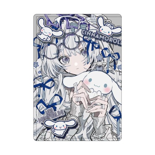 望月けい x サンリオキャラクターズ 04 シナモロール(コラボイラスト) キャラクリアケース (C)KEI MOCHIZUKI　(C) 2025 SANRIO CO.,LTD. APPROVAL NO. L657238 本体サイズ:H22...