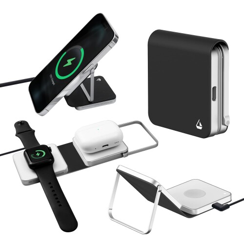HACRAY 2in1 折りたたみ ワイヤレス充電スタンド for iPhone・Apple Watch・Air Pods 【2台同時ワイヤレス充電】合計最大18Wのワイヤレス充電スタンドです。2か所で充電可能で、、iPhone、AirPo...