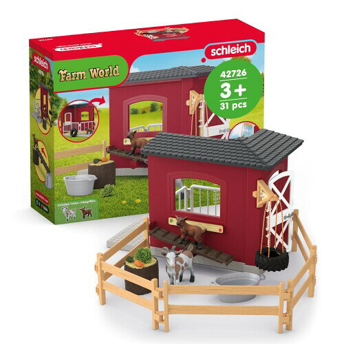 シュライヒ schleich ファームワールド ヤギ小屋 | プレイセット 3歳以上 リアル ギミック おもちゃ | 42726 シュライヒブランド:子どもたちの豊かな創造性や想像力を育むことは、おとなから子どもへの大切なギフトだとシュライ...