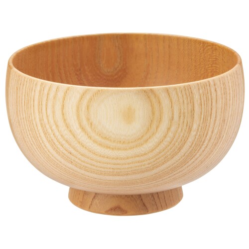 山中漆器 白鷺木工 汁椀 しらさぎ椀 M 約11cm けやき ナチュラル 日本製 商品サイズ:約11.5×6.9cm 商品重量:0.159kg 容量:約280ml 素材:天然木(国産欅)　塗り:ウレタン塗装 生産国:日本 石川県にある山中温...