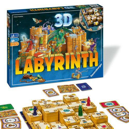 Ravensburger（ラベンスバーガー） ボードゲーム 3Dラビリンス 26831 3 対象年齢 7歳~ ラベンスバーガーの名作ゲームの立体版! 迷宮の中にそびえる塔を動かして、宝物カードがしめす財宝を見つけ出すゲームです。 魔法カード...