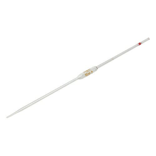 コーニング・PYREX (R) ホールピペット 7100JIS-10 JIS規格 10mL 容量 (mL) : 10・公差 (±mL) : 0.02 全長 (mm) : 440・カラーコード : 赤 材質 : PYREX (R) (硼珪酸ガ...