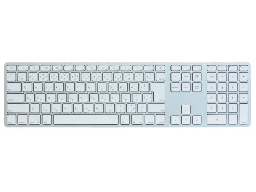 Matias Wireless Aluminum Keyboard Bluetooth接続 ワイヤレスキーボード MAC配列 日本語かな印字あり マルチペアリング4台 シルバー ホワイト サイズ/重量:幅441×奥行116×高さ19mm/5...
