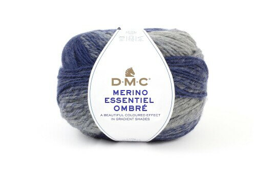 ディーエムシー(DMC) OMBRE オンブレ 毛糸 極太 #1002 青・灰色系 150g 285m DMC8153 仕立:約150g(約285m)(極太) 素材:メリノウール50% アクリル50% 使用針:棒針 5.5mm(11〜12号...