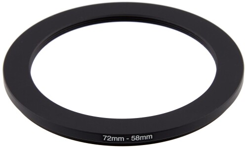 NinoLite ステップダウンリング 72mm→58mm カメラレンズ用アルミ合金製 アダプターリング(Step-Down Ring) レンズ径と異なるサイズのレンズフィルター、フードやコンバージョンレンズを装着出来る為の変換リング 取り...