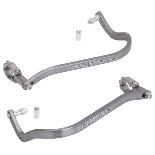 ジータレーシング(ZETA RACING) 大径(28.6mm)バー用 対応ハンドルバー内径(Φ13.5~19mm) アーマーハンドガード ベンド チタンカラー 高剛性アルミ合金 プロテクション オフロード ドアノブ握り ダートフリーク D...
