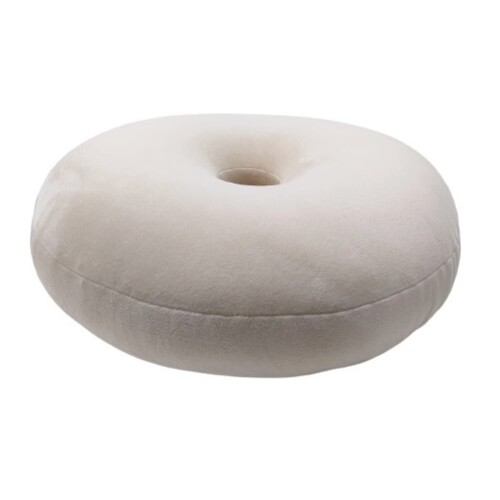 りぶはあと ドーナツクッション モチマシュ アイボリー (直径約48cm) ビーズクッション 座布団 85443-12 側地:ポリエステル95%、ポリウレタン5%　中材:発砲ポリスチレン 【モチマシュ】ドーナッツクッション ドーナッツのよう...