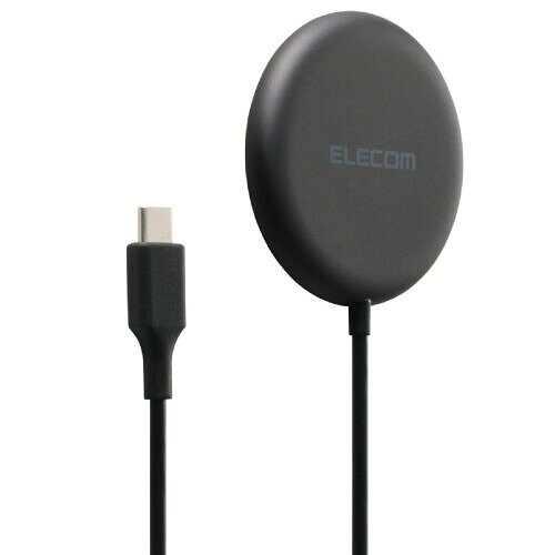 エレコム Qi2 25W 認証取得 ワイヤレス充電器 マグネット吸着 高速充電 異物検知機能 温度制御機能 1.5m ブラック EC-MA11BK マグネットで対応するスマートフォンに固定するだけで高速充電できる、Qi2 25W規格対応のワ...
