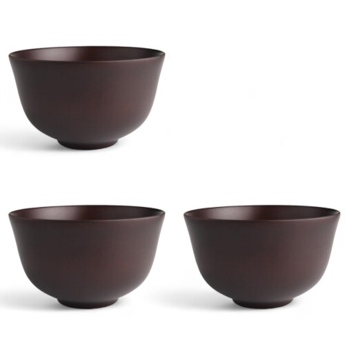 J-kitchens 味噌汁 お椀 木製 モダン 羽反 ダークブラウン 3個セット 11.5cm x 6.6cm Current model 生産地:中国 素材・成分:天然木 表面塗装:ウレタンコーティング パッケージ:個別梱包 天然木の汁...