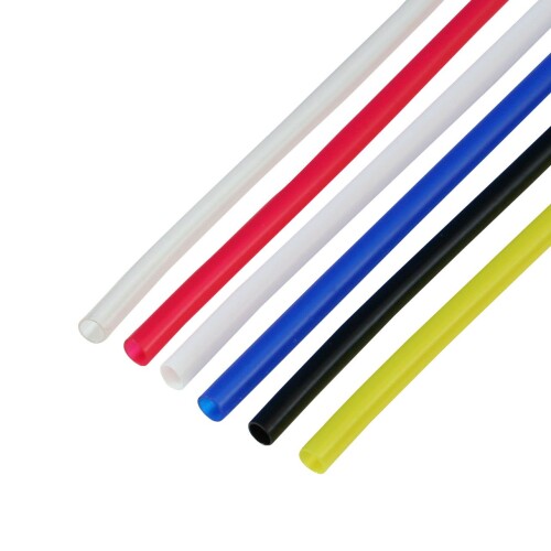 協和ハーモネット スミチューブC 3.0mm 1m X6色 黒透明青赤黄白 ◯電線の端末, 電線接続部の絶縁, 保護, 補強 ◯クーラーの配線電線の色識別, 結束 ◯ケーブルラベルの固定, 保護 ◯抵抗・コンデンサー等の保護, 絶縁 材質 ...