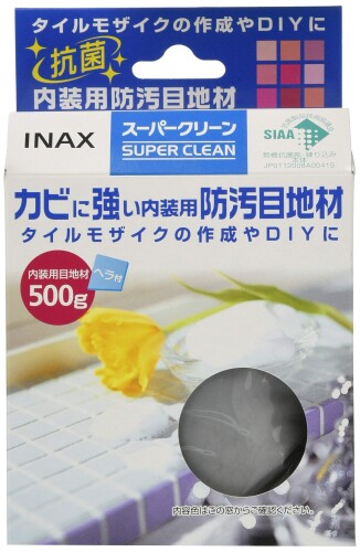 INAX 抗菌 内装用防汚目地材 スーパークリーン グレー MJ-G1/SS22 閲覧環境によっては実際のカラーと多少異なる場合があります。お客様のイメージとの相違による返品はお断りしておりますので予めご了承ください。 内装用目地材:500...