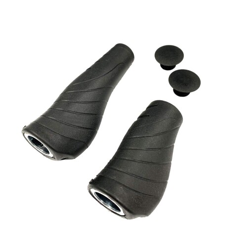 ベロ(Velo) ERGO LOCK ON GRIP SINGLE SHIFT用 VLG-649AD2(M) BLACK グリップシフト用(後ろ変速機のみ)ロックオン(ネジ固定)タイプエンドキャップ付属長さ:左135/右92mm エンドキャ...