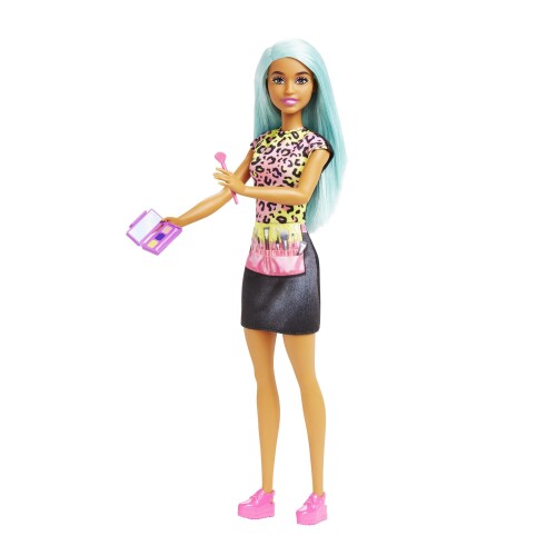 バービー(Barbie) バービーとおしごと メイクアップアーティスト きせかえ人形・ハウス ままごと・ごっこ遊び バービー人形 3歳から ピンク HKT66 【内容】メイクアップアーティストのバービーが登場!プリント柄のエプロンを身に着け...