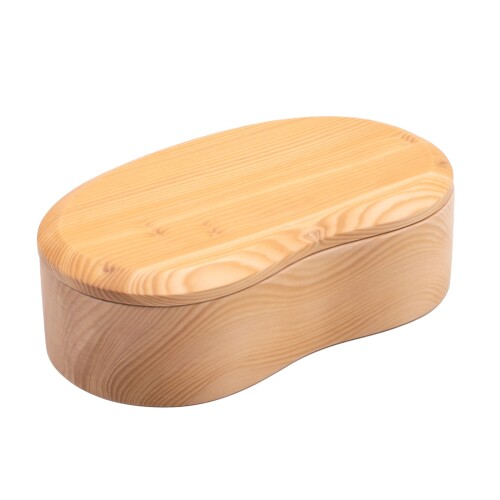 和歌山峠のわっぱめし弁当箱屋さん(wakayama wappa bento box store) 木製 くりぬき 弁当箱 木製 約18×10cm ランチボックス 一段 豆型 ナチュラル A-73-273486 商品サイズ:約18.2×10....