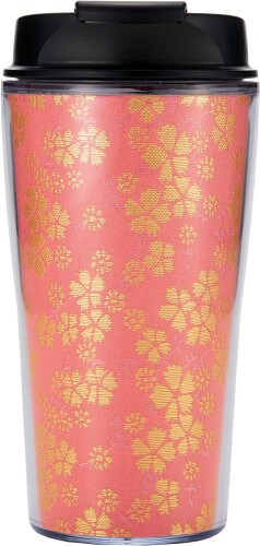 MIクリエーションズ 西陣織 タンブラー 260ml インバウンド お土産 和柄 (珊瑚) サイズ(約):7.8×7.8×16.1cm、本体重量(約):167g 素材・材質:AS(アクリロニトリル・スチレン)樹脂、ポリプロピレン、シリコン樹...