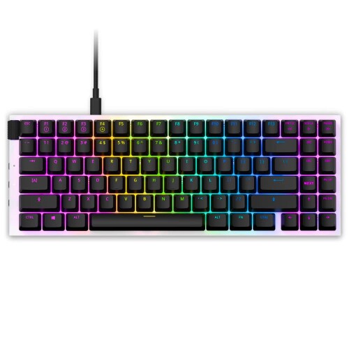 NZXT FUNCTION MINITKL ゲーミングキーボード ホワイト KB-175US-WR KB594 KB594 日本正規代理店品 保証2年 テンキーレスのコンパクトサイズ、Gateron Redキースイッチ CHERRY MXキ...