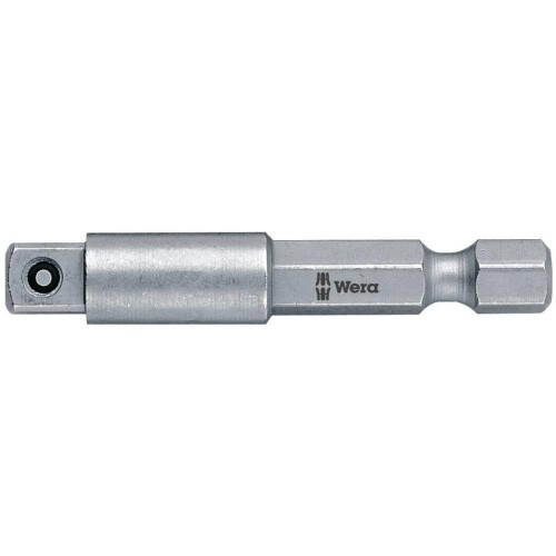 WERA ベラ 3/8DRx1/4HEX 全長50mmソケットアダプター 050215 サイズ(mm):L50×W13×H13　重量(g):25.62　四角部差込(mm):9.5　六角部差込(mm):6.35 スピナーソケット付き - 商品...