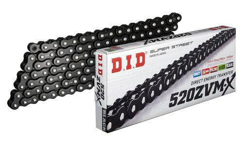 D.I.D(大同工業) バイク用チェーン カシメジョイント付属 520ZVM-X-110ZB BK&BK(ブラック) X-リング ZVM-Xシリーズ カラー:BK&BK(ブラック) リンク数:110 カシメジョイント付属 - 商品コード20...