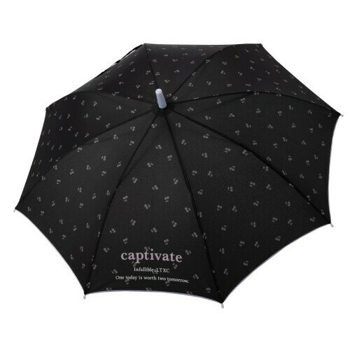 LOVETOXIC ラブトキシック ツヴァイテチェリー 長傘 グラスファイバー UVカット率90%以上 10001849 60cm ブラック UVカット率90%以上の雨晴れ兼用傘 骨はグラスファイバーを使用し折れにくい ワンタッチボタンのジ...