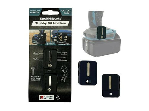 ステルスマウント Stubbyビットホルダーマキタ用（2個入り）ブラック BH-MK-S-BLK-2 対応機種マキタ10.8V、14.4V、18V、40V ■マキタ(Makita)のインパクトドライバーに設置できるマグネットビットホルダーで...