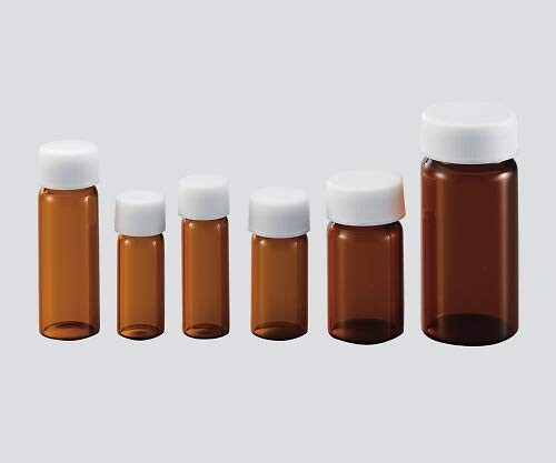 日電理化硝子 ねじ口びん(標準セット) 茶褐色 8mL SV-8 250526 色:茶褐色 外径×高さ(mm):21×45 容量(mL):8 入数:1箱(50本入) 材質:本体/硬質ガラス、キャップ/PP(ポリプロピレン)、パッキン/ソフト...