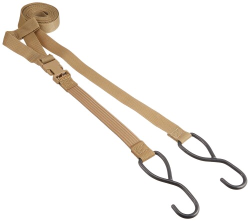 ROK straps (ロックストラップ) Sport(スポーツ) フック付 ストレッチ ストラップ コヨーテ タン ROK00208 耐荷重:45kg/1本あたり 調整幅:500〜3000mm ベルト幅:25mm 色:コヨーテタン 1本入...