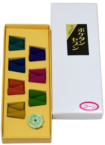 大発のお香 ポケタンセブン・コーン 7品入 #PK-10 商品サイズ (幅×奥行×高さ) :550×240×850 内容量:20 火の取り扱いには十分注意し不燃性の香炉または容器にてご使用ください。 いつでも香りをポケットに、細く少し長い仕...