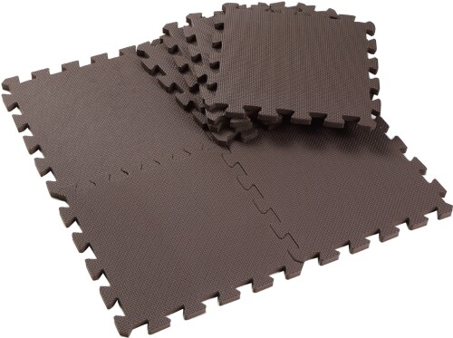 ユノックス ジョイントマット 3畳用 54枚set 極厚約14mm 約30cm×30cm ブラウン(BR) (防音 衝撃吸収 床保護 赤ちゃん ベビー キズ防止 トレーニング エクササイズ 高硬度 振動吸収 ノンホルムアルデヒド) ・【サイ...