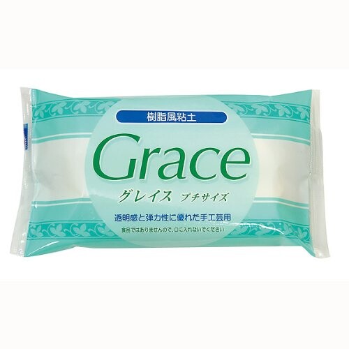 樹脂粘土 グレイス プチサイズ100g（50g×2本） 容量(約):100g(50g×2本) 商品紹介 樹脂風粘土グレイス。お手頃価格のプチサイズ! 【特長】 ■きめが細かく透明感に優れ、柔らかく、薄くのばすことができる最高級の樹脂風粘土で...