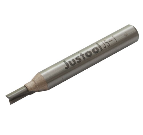 Justool 超硬ストレートビット ソリッドタイプ 6×3 JS-1 材質:本体/クロムモリブデン鋼(HRC40~45)、チップ/タングステンカーバイトチップ サイズ:軸径6mm(トリマ専用) 6mm軸トリマー用。切れ味鋭く、美しい仕上が...