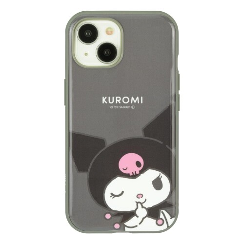 グルマンディーズ サンリオキャラクターズ IIIIfit(イーフィット) iPhone15 / 14 / 13 対応 ケース クロミ SANG-351KU 裏面を覆うiPhone15,iPhone14,iPhone13兼用プロテクトジャケッ...