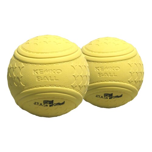 ナガセケンコー(KENKO) ケンコーティーボール11インチゴム ウレタン芯 KT11R-UR 2個 重量(1個):約150g 直径(1個):約9cm 材質:表面/天然ゴム 芯/ポリウレタン 色:黄 NPO法人日本ティーボール協会公認品 全...
