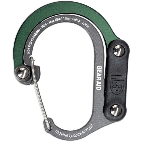 Gear Aid カラビナ型フック ヒーロークリップ ミニ フォレストグリーン 210011-906 身の回りの荷物を整理して掛けられるのでとても便利。4つのサイズがあるのでどんな場面にも対応できます。 ■身の回りの荷物を整理して掛けられる...