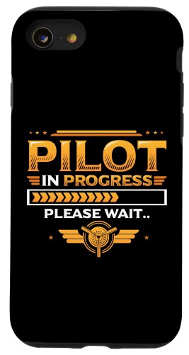 パイロット 進行中 Please Wait 飛行機 トレーニング 将来のパイロット スマホケース iPhone SE (2020) / 7 / 8 用 パイロットになりたいと思い、飛行機パイロットのキャリアを始めることを決めたなら、この将来...