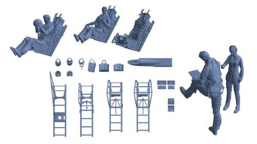 HMA 1/72 F-2A/B パイロットプリフライト レジンキット 725 (人) 組み立て塗装が必要なレジンキット。別途、接着剤や工具、塗料等が必要。 1/72スケール未塗装レジン製組み立てキット F2A/Bのパイロットを装備品も精密に...