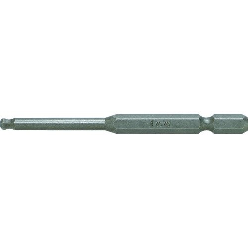 TRUSCO(トラスコ) ボールポイント六角ビット 85L 5.0mm THBA50 × 10本 全長(mm):85 対辺(mm):5.0 硬さ:H シャンク径:6.35mm 刃先:マグネット入り 最大角30°倒してもねじが回せるボールポイ...