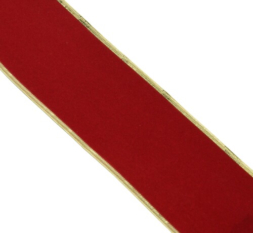 東京リボン S.U.ベルベット2 63mm (9m巻き) RT051190-001 入数:24 色番号:1 素材:アクリル・ポリエステル・ワイヤー スプール: ベルベットの重厚さにゴールドの華やかさをプラス 輸入商品のため、スプールは一定で...