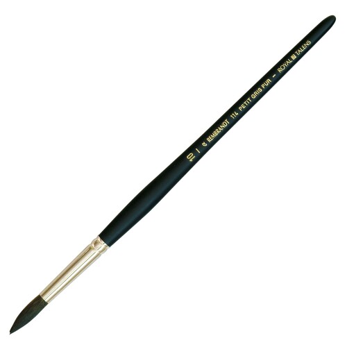 ターレンス レンブラント 水彩用画筆 シリーズ114 リス毛 ラウンド 10号 T909-114-10 サイズ:全長220mm、穂先22×[ファイ]4.9mm 形状:ラウンド 穂先:高級リス毛 リス毛100%の水彩画用にふさわしいラウンドシ...