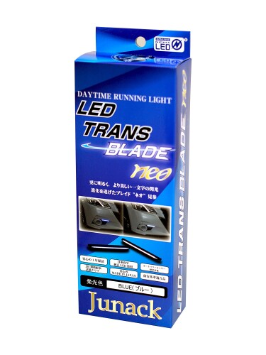 Junack LEDトランスブレイドneo 発光色 ブルー発光 LTB-2B 生産国:日本 付属品:セット内容:本体2本、固定用ステー2本、オートパワーセンサー1個、接続用ハーネス2本、ステー固定用ねじ4個、両面テープ計4枚、取扱説明書保証...