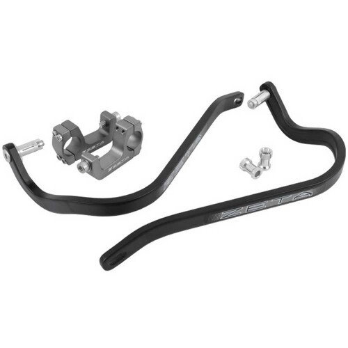 ジータレーシング(ZETA RACING) アーマーハンドガード ベンド Uクランプ ブラック 大径(28.6mm)バー用 対応ハンドルバー内径(Φ13.5~19mm) 高剛性アルミ合金 プロテクション オフロード ドアノブ握り ダートフリ...