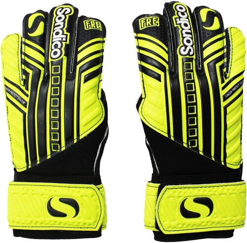 Sondico(ソンディコ) サッカー キーパー手袋 Sondico AeroSpine GlvJn00 BLK 5 25-832031 素材:フロントプラム/New Basic3+3mm、 バックハンド/Hi Foam3mm、ボディ/エア...