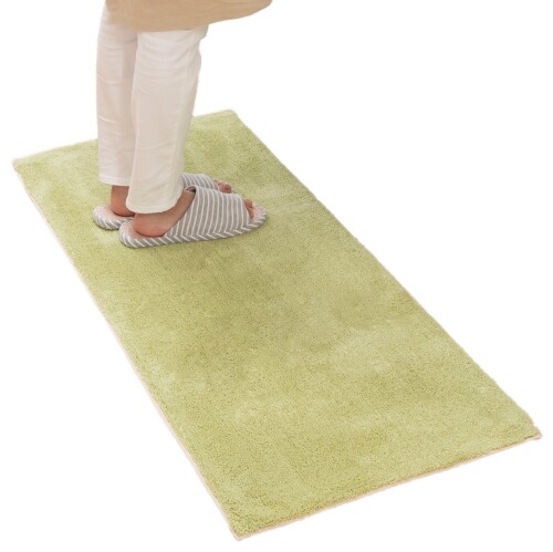 オカ(OKA) 乾度良好Dナチュレ キッチンマットマット 約 50 cm× 120 cm グリーン サイズ:約50cm×120cm(マットの高さ 約1.3mm) 素材:アクリル100%(特殊吸水加工/抗菌防臭加工) 裏面:すべり止め加工 マ...