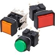 オムロン(Omron) 押ボタンスイッチ 丸胴形([ファイ]16mm) はんだづけ端子 一般負荷・微小負荷共用 1個入り A16-TWM-1 保護構造:IP40 非照光 操作部形状:丸形 突出形 操作部の色:白 動作機能:モーメンタリ 接点...