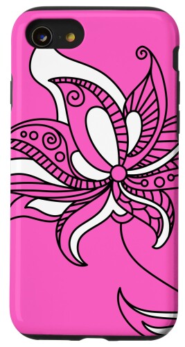 iPhone SE (2020) / 7 / 8 抽象的なユリアート 花柄 ボーホー ハッピーファッション 美的ファン スマホケース fb、insta、pinteresのSweet Clover Boutique に従ってください。 Swe...