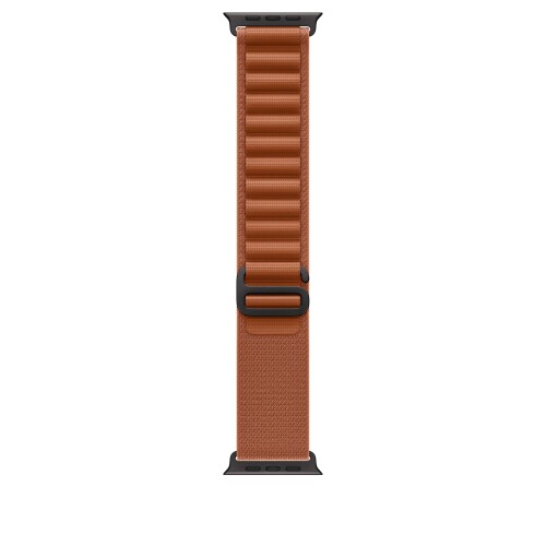 (アップル) Watch Band - アルパインループ - (49mm) ケース用 - テラコッタ - S アルパインループには重量比で43%の再生素材が含まれており、製造に使用する電力の100%がクリーンエネルギーでまかなわれています ...